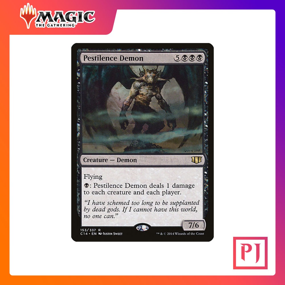 [MTG] Pestilence Demon [C14] [BLACK] [RARE] [NORMAL] [ENG] (การ์ดเมจิค ...