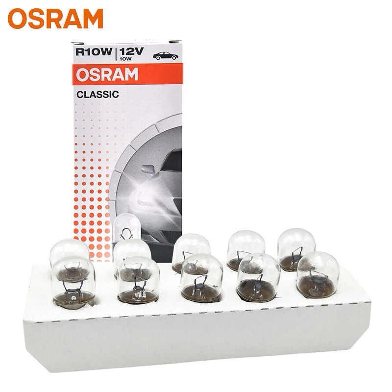 หลอดไฟรถยนต์ OSRAM R10W ขั้วหลอดแบบเขี้ยว 1 ไส้ 12V 10W (1 กล่อง 10 ...