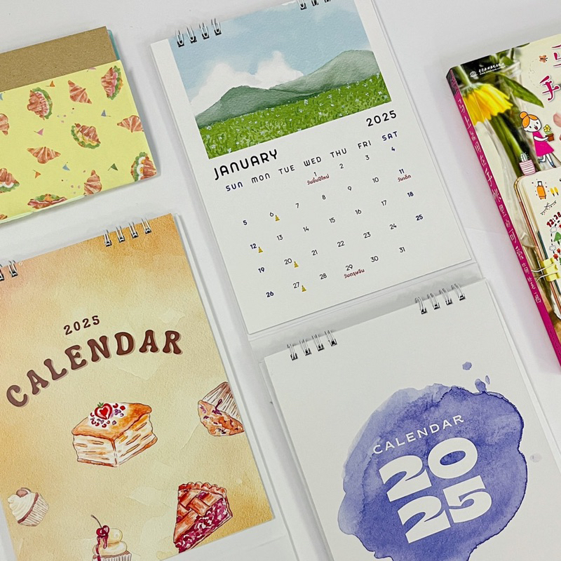 🌿Set Calendar ปี 2025/2568 🌿 ปกพาสเทล size 6x8, 4x6 นิ้ว แนวนอน/แนวตั้ง ...