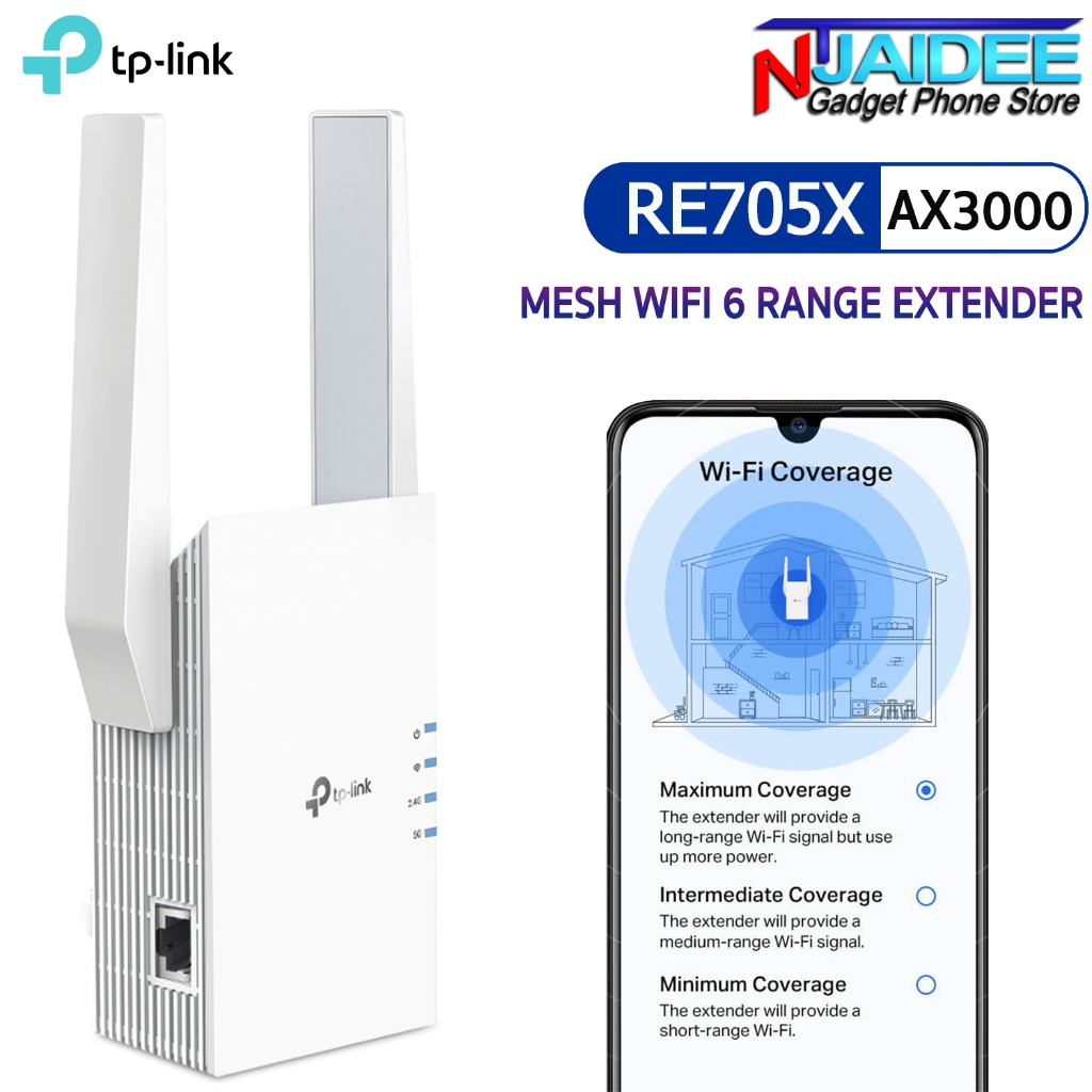 [แพ็คใน 30 นาที] TP-Link RE705X AX3000 Mesh WiFi 6 Range Extender ...