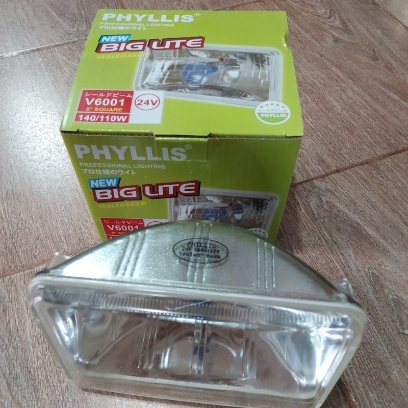 ไฟหน้า.เหลี่ยมเล็ก24v3ขา.Big-Lite.ยี่ห้อPHYLLISแท้ | Shopee Thailand