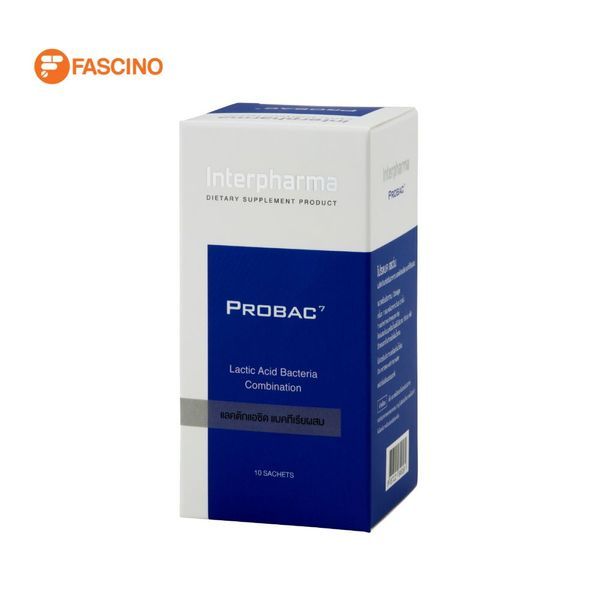 Interpharma Probac 7 ผลิตภัณฑ์เสริมอาหารช่วยปรับสมดุลของระบบขับถ่าย (10 ...