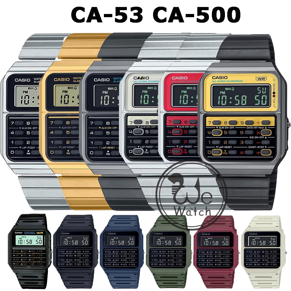 CASIO ของแท้ รุ่น CA-500 CA-53W CA-53WF นาฬิกาชาย DATA BANK มีเครื่อง ...