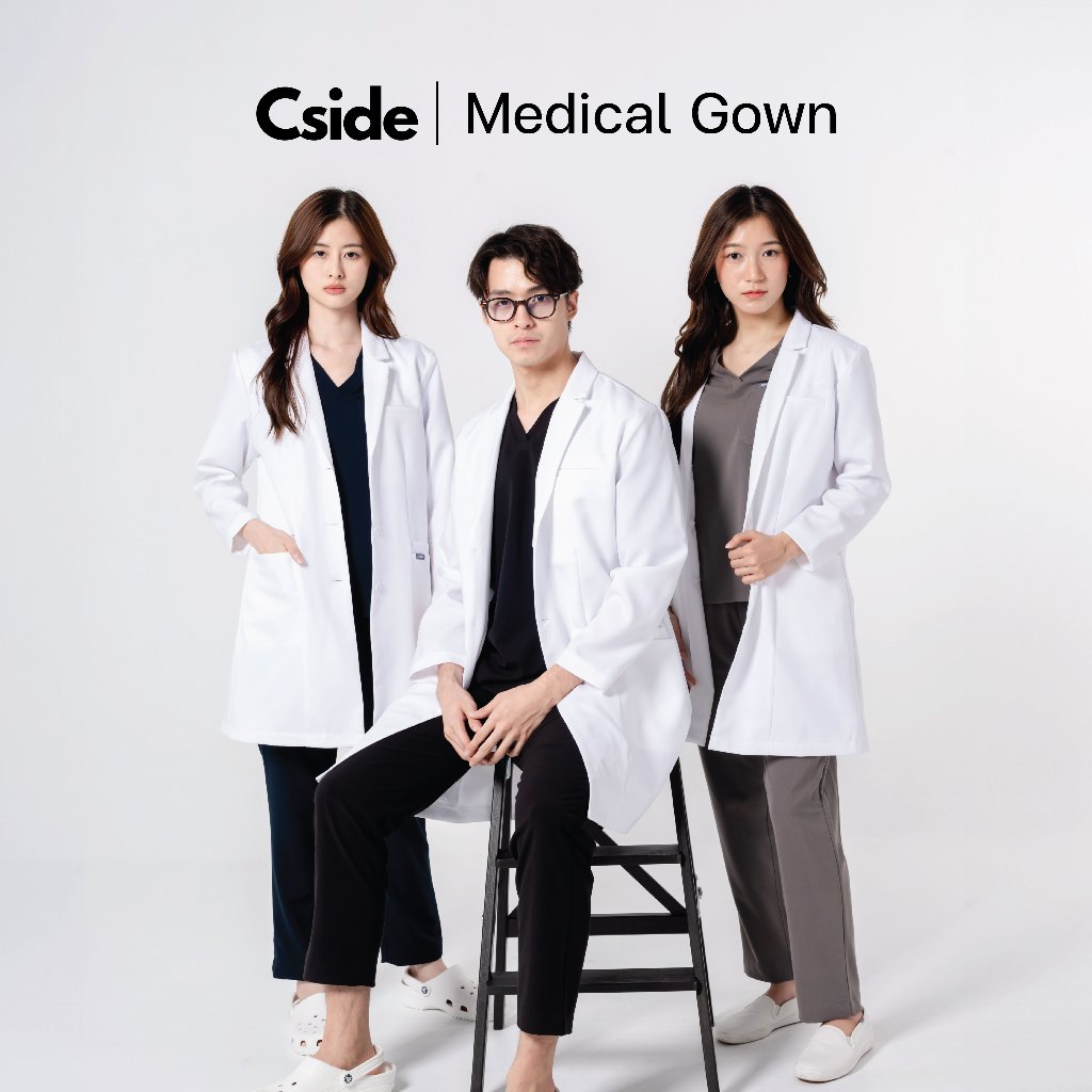 Cside Scrub - Long Medical Gown - (เสื้อกาวน์ เสื้อกราวน์ เสื้อกาวน์ชาย ...