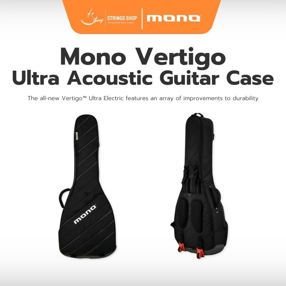กระเป๋ากีตาร์โปร่ง Mono Vertigo Ultra Acoustic Dreadnought Guitar Case, Black (M80-VAD-ULT-BLK ...