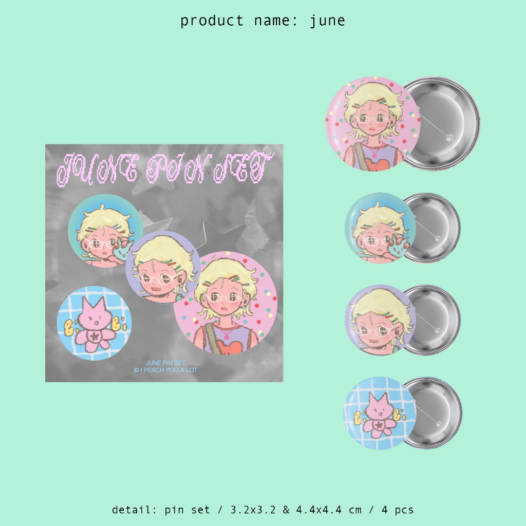june / pin pack / 4 pcs per pack | Shopee Thailand