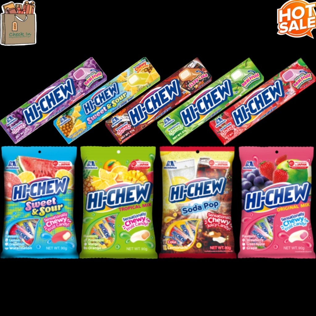 HI CHEW Original Mix, Sweet & Sour, Soda Pop 90g ไฮชิว ออริจินอล มิกซ์ ...