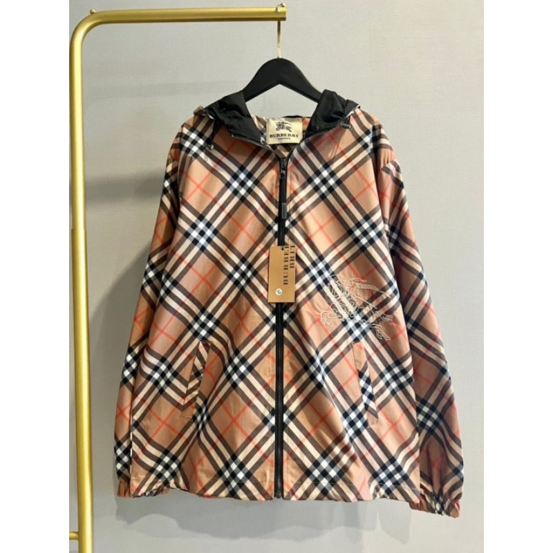 BURBERRY CHECK TRACK JACKET | Shopee Thailand