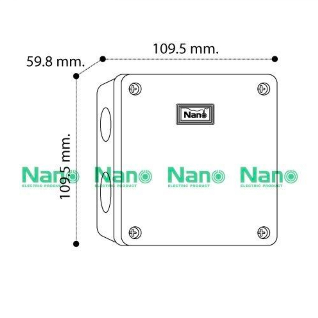 Nano 202 กล่องไฟ บล็อกกันน้ำ กล่องกันน้ำ Nano-202 ขนาด 4"x4"x2.5" | Shopee Thailand