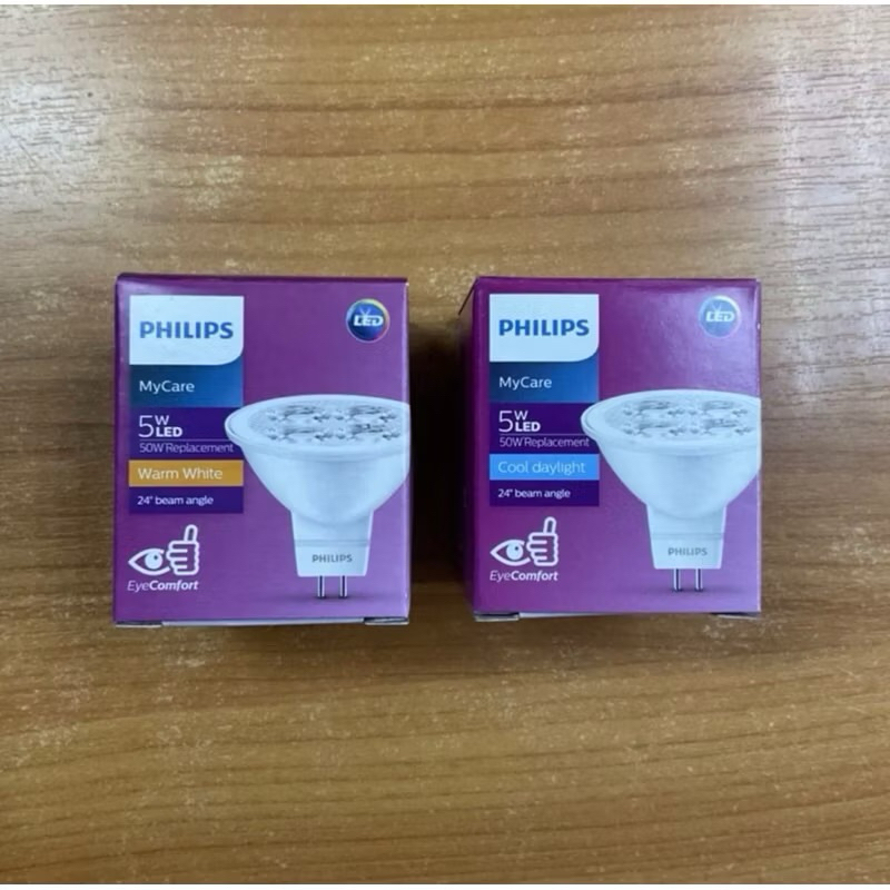 PHILIPS หลอด ESSENTIAL LED spot LV 435 ลูเมน 12V AC 24 องศา GU5.3 ขนาด ...