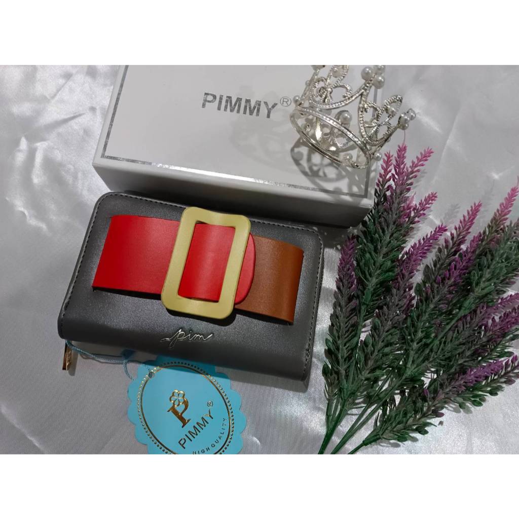 09กระเป๋าสตางค์ใบสั้นแบรนด์PIMMY | Shopee Thailand