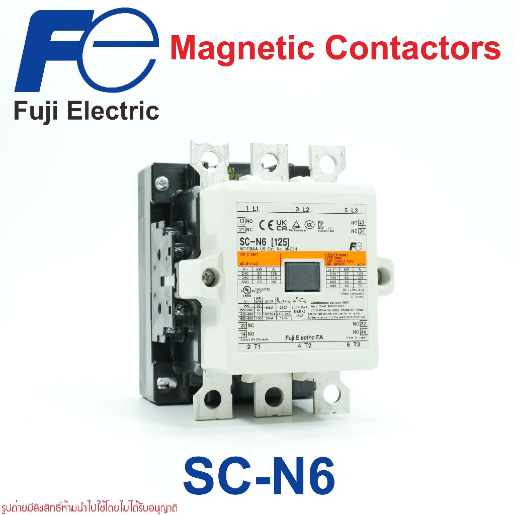 SC-N6 FUJI MAGNETIC CONTACTORS FUJI ELECTRIC SC-N6 แมกเนติกคอนแทกเตอร์ SC-N6 Fuji CONTACTORS ...