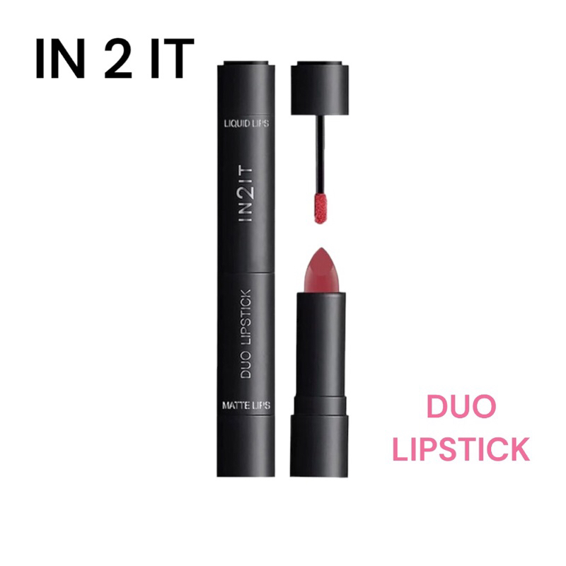 New!! IN2IT DUO LIPSTICK อินทูอิท ดูโอ ลิปสติก DOL ลิปไร้น้ำหนัก เรียบ ...