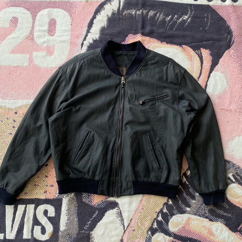 Vintage Flight Bomber Jacket Charles Lindbergh | Shopee Thailand