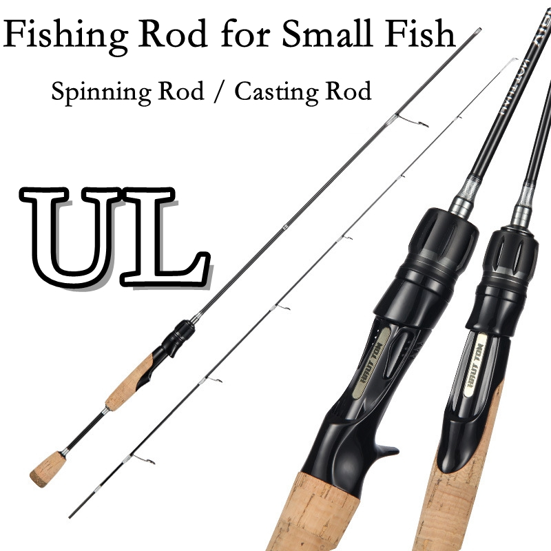 UL Carbon Cork Lure คันเบ็ดตกปลา Micro Rod แท่งจับปลาสีขาว Spinning ...