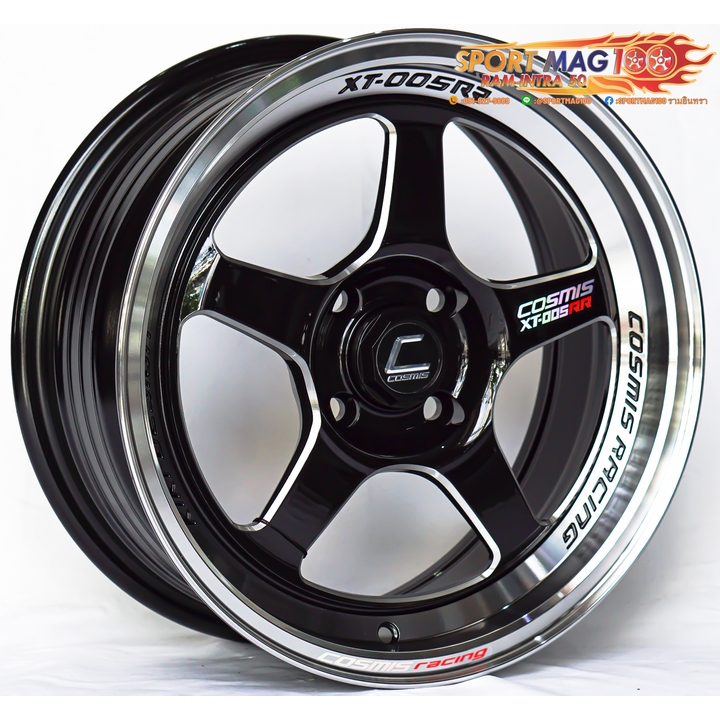 ล้อแม็กใหม่ Cosmis XT005RR 4รู100 ET30 ดำขอบเงา 6.5-15นิ้ว (ราคา4วง) | Shopee Thailand