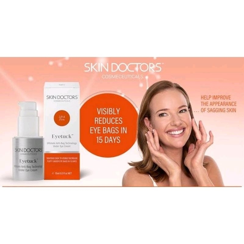 Skin doctors eyetuck ใหม่ผลิต 08/2024 eye tuck ครีมลดถุงใต้ตา แท้100% ส ...