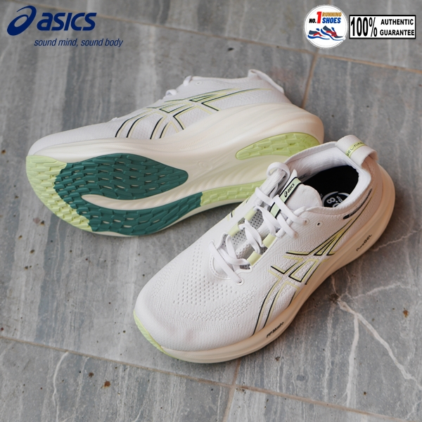 [2E /4E WIDE] Asics รุ่น Nimbus 26 2E / 4E 1011B796-102 สี White/ birch FF Blast+ ,PureGEL ของ ...