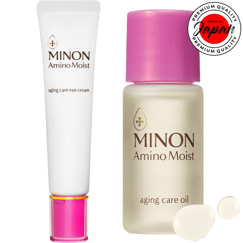 Minon Amino Moist [Aging Care Oil 20ml/Aging Care Eye Cream 25g] เซรั่ม ...