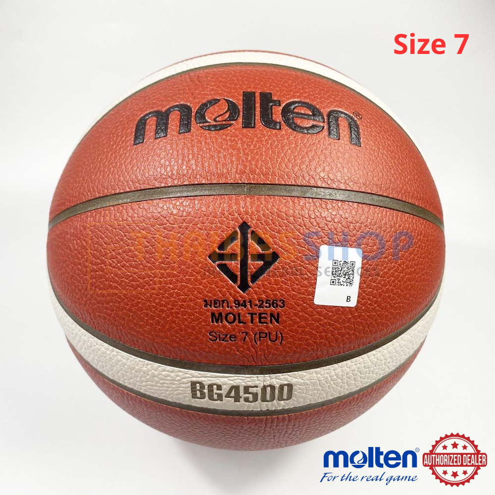 (ของแท้ 100%) ลูกบาสเกตบอล ลูกบาส Molten BG4500 ลูกบาสหนัง size7 ผลิตมา ...