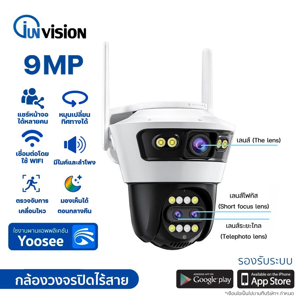 Junanvision กล้องวงจรปิดกันน้ำ 9MP รุ่นHM-L3-5(9MP) ดูกล้องในเวลา ...