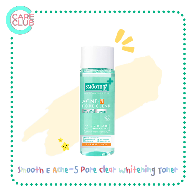 Smooth E Acne-5 Pore Clear Whitening Toner 150 ml โทนเนอร์สิวสำหรับผิว ...