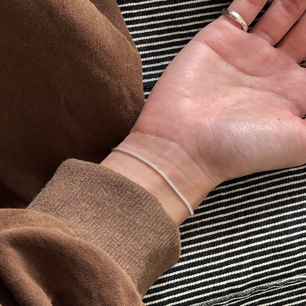 (bracelet,สร้อยข้อมือ) : CURB CHAIN BRACELET SILVER925 | สร้อยข้อมือเงินแท้ สร้อยข้อมือโซ่เงิน ...