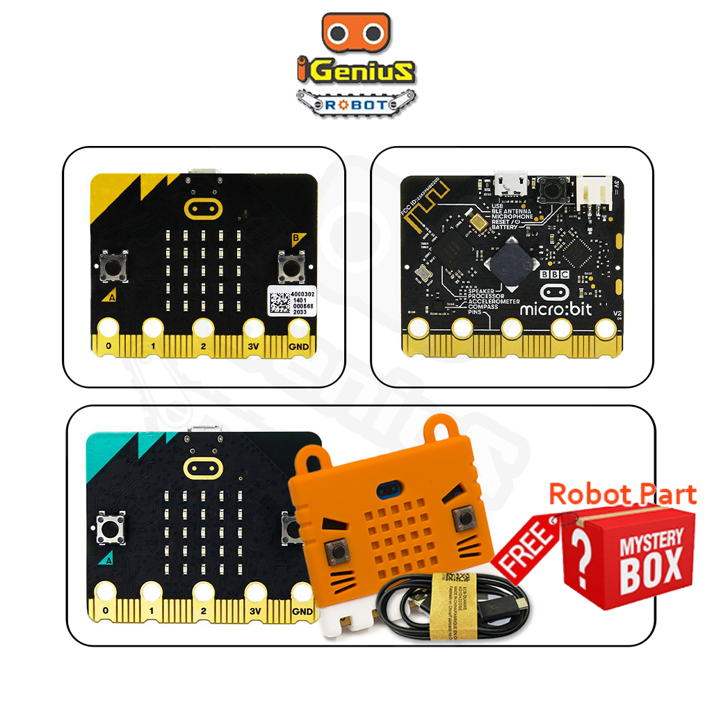 (มีของแถม) บอร์ด ไมโครบิต Starter Kit microbit v2.2 พร้อมเคสซิลิโคนและ ...