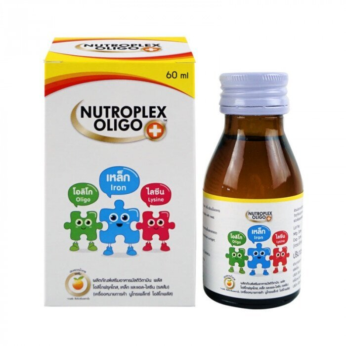 Nutroplex Oligo Plus วิตามินเสริมอาหาร สำหรับเด็ก 60/100ml (1กล่อง) รสส้ม | Shopee Thailand
