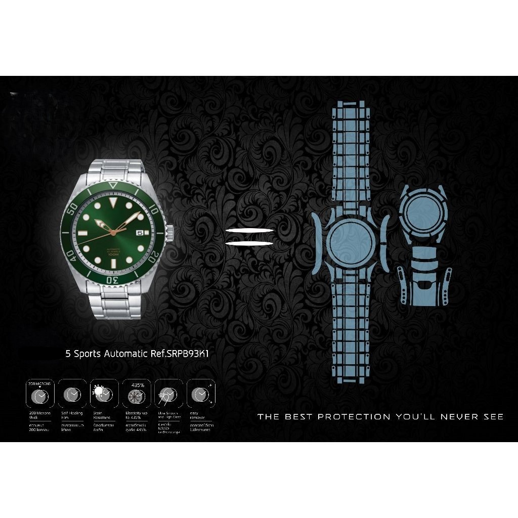 ฟิล์มกันรอยนาฬิกา Protection Film สำหรับ แบรนด์ Seiko 5 Sports ...