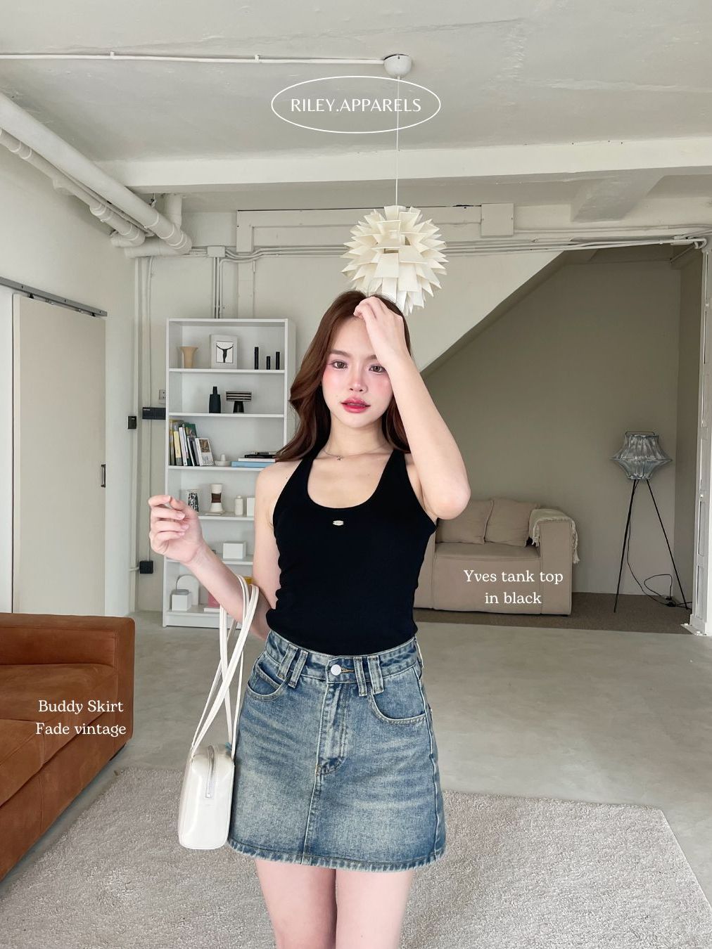 Riley.apparels - Buddy Jean Skirt กระโปรงยีนส์สั้น 7008 | Shopee Thailand