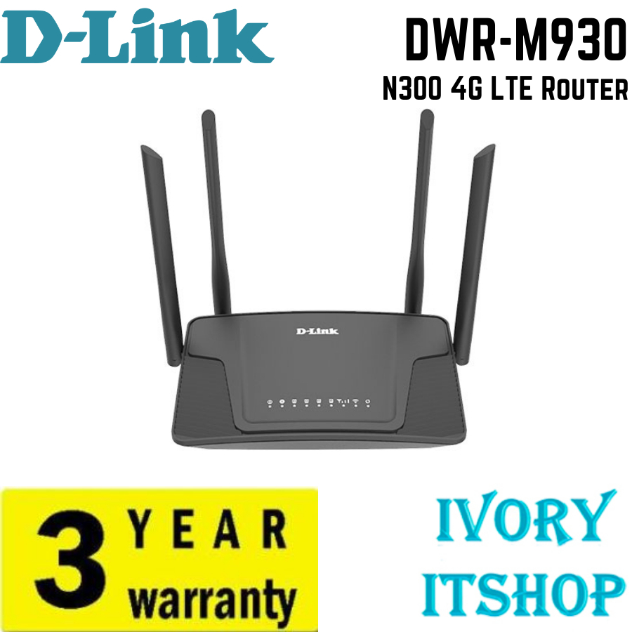 เราเตอร์ใส่ซิม DWR-M930 D-LINK N300 4G LTE Router WiFi | Shopee Thailand