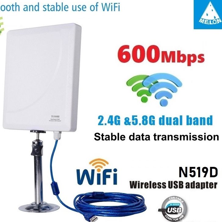 USB Wifi Adapter 2.4G+5GHz 600Mbps Dual Band รับ Wifi ได้ระยะไกล สัญญาณ ...