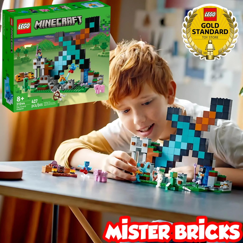 LEGO® Minecraft The Sword Outpost (21244) – Diamond Sword Base Building ...
