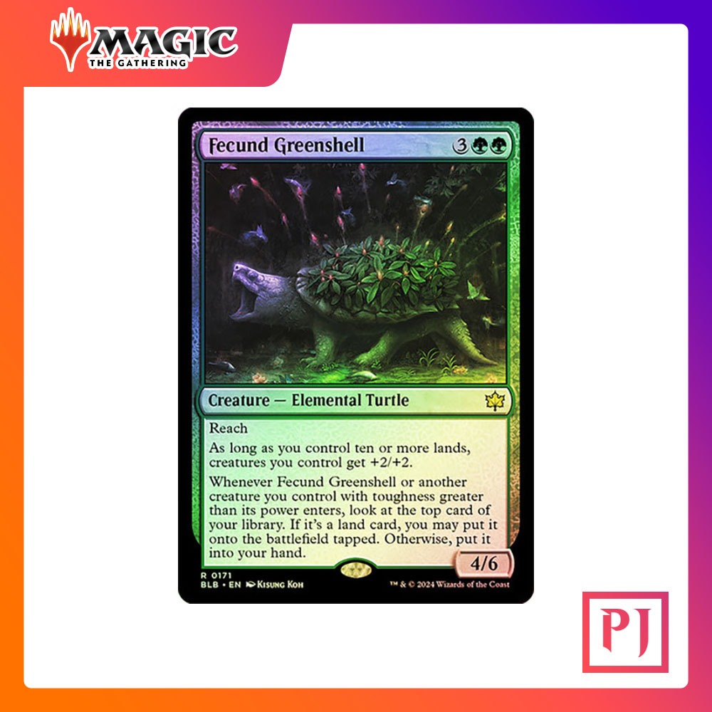 [MTG] Fecund Greenshell [BLB] [GREEN] [RARE] [FOIL] [ENG] (การ์ดเมจิค / Magic the Gathering ...