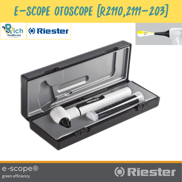 Riester ชุดอุปกรณ์สำหรับส่องตรวจหู แบบพกพา รุ่น e-scope F.O. Otoscope ...