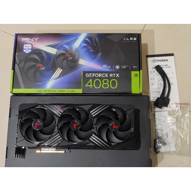 [มือ2] PNY RTX 4080 XLR8 Gaming VERTO EPIC-X RGB Triple Fan 16GB GDDR6X ...