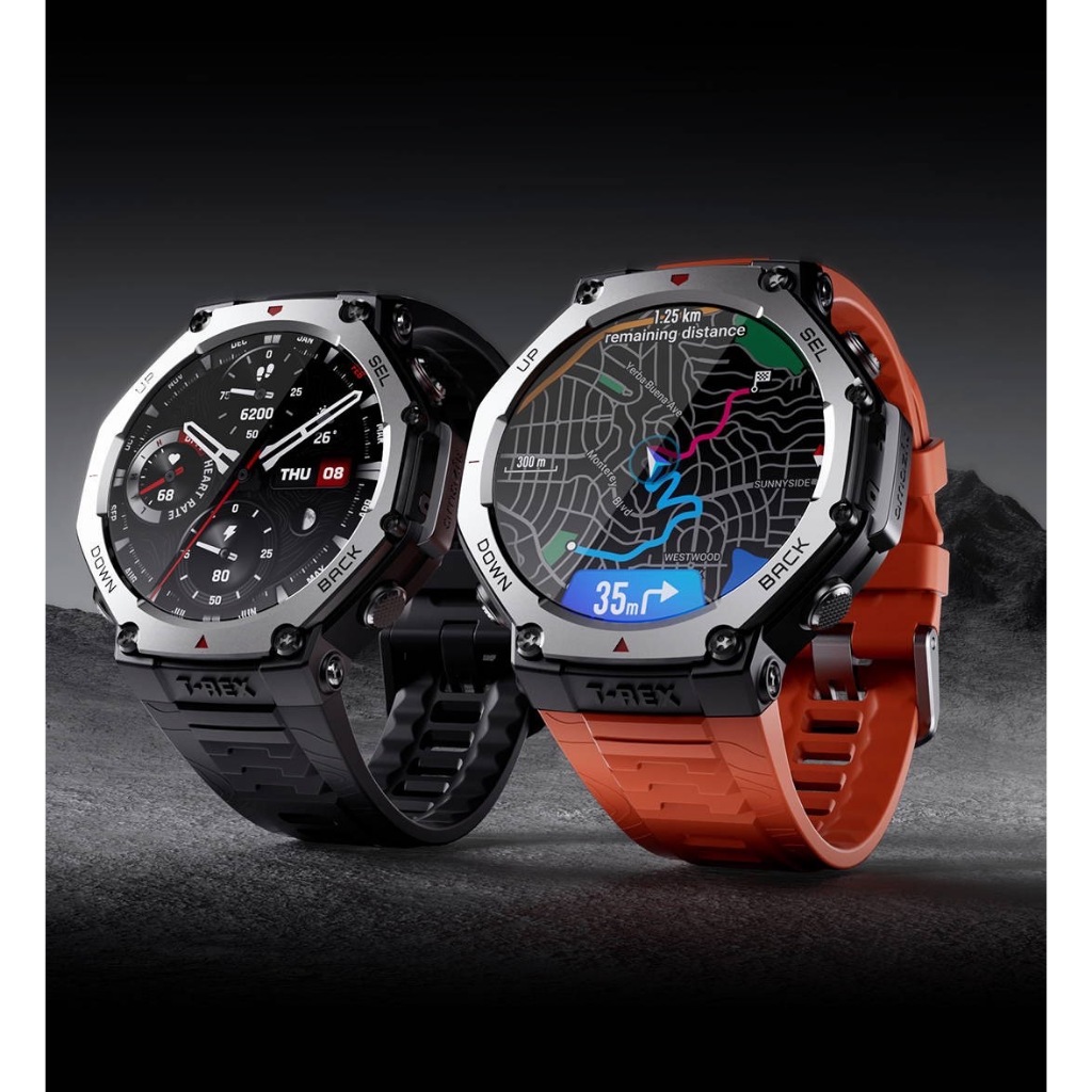 นาฬิกาสมาร์ทวอทช์ Amazfit T-Rex 3 หน้าจอ AMOLED ขนาด 1.5 นิ้ว ความสว่าง 2000 nits กันน้ำ 10ATM ...