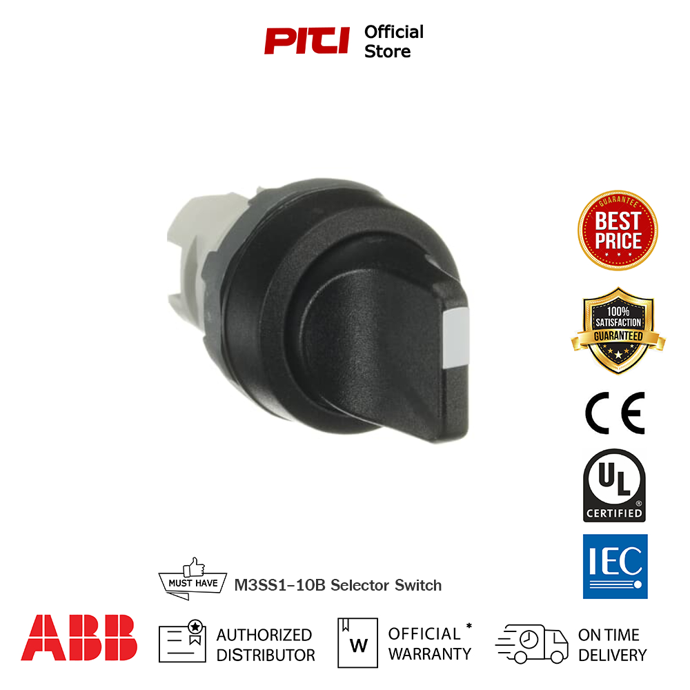 ABB M3SS1-10B Operator Switch Head ส่วนหัวซีเลคเตอร์ 3 ตำแหน่ง บิดค้าง Modular Pilot devices ...