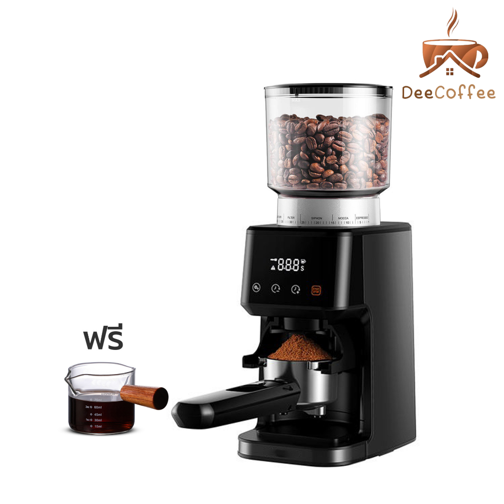 เครื่องบดกาแฟอัตโนมัติ บดกาแฟไฟฟ้า An automatic coffee grinder โถใส่เมล็ดกาแฟ Dee Coffee ...