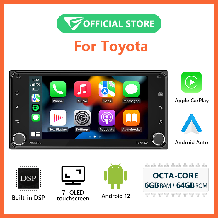 Eonon จอแอนดรอยด์ Toyota Android 12 Apple CarPlay และ Android Auto QLED DSP 7 นิ้ว | Shopee Thailand