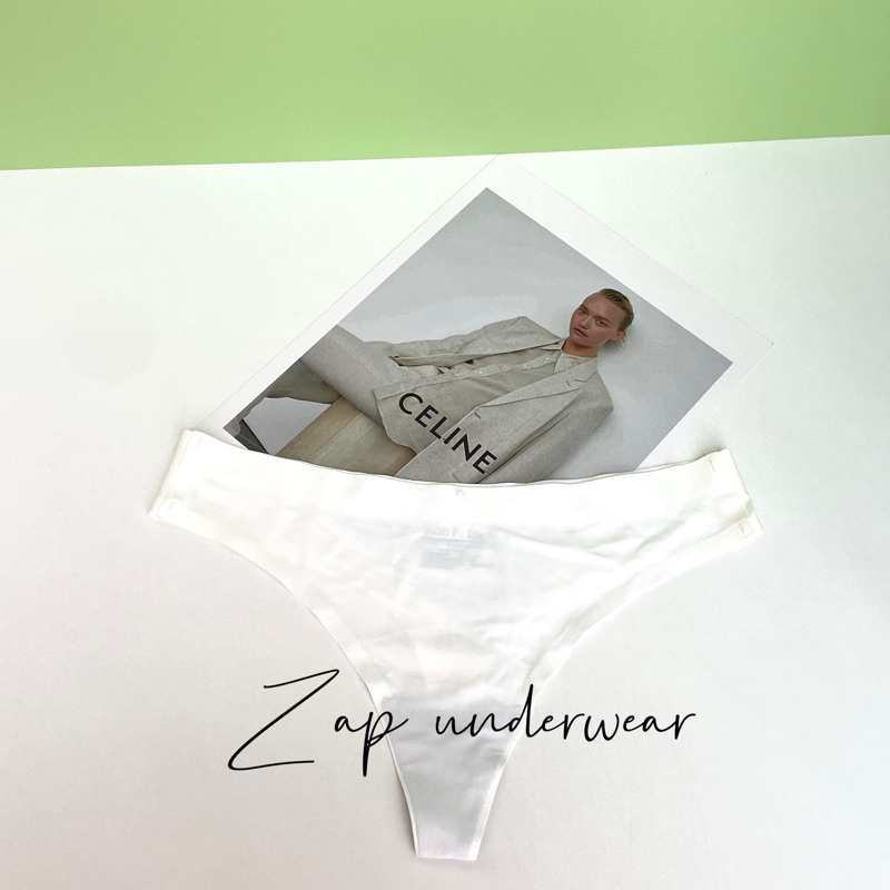 G-string Tong จีสตริง ไร้ขอบสีพื้น เนียนเรียบใส่สบาย Freesize(009 ...