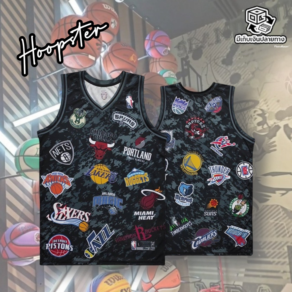 เสื้อผ้าพิมพ์ เสื้อบาส (แขนกุด) HOOPSTER มีไซซ์ใหญ่ | Shopee Thailand