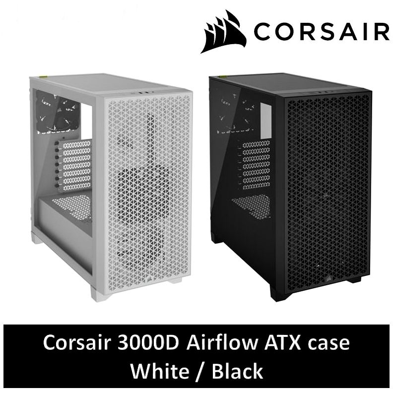 CASE (เคสเกมมิ่ง) CORSAIR 3000D AIRFLOW Mid-Tower PC Case | Shopee Thailand