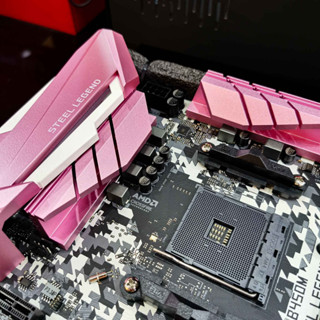 MAINBOARD เมนบอร์ด AM4 ASROCK B450M STEEL LEGEND PINK | Shopee Thailand
