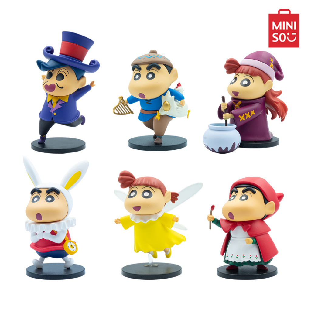 MINISO กล่องฟิกเกอร์โมเดล ชินจังจอมแก่น CRAYON SHIN-CHAN Fariy Tale ...
