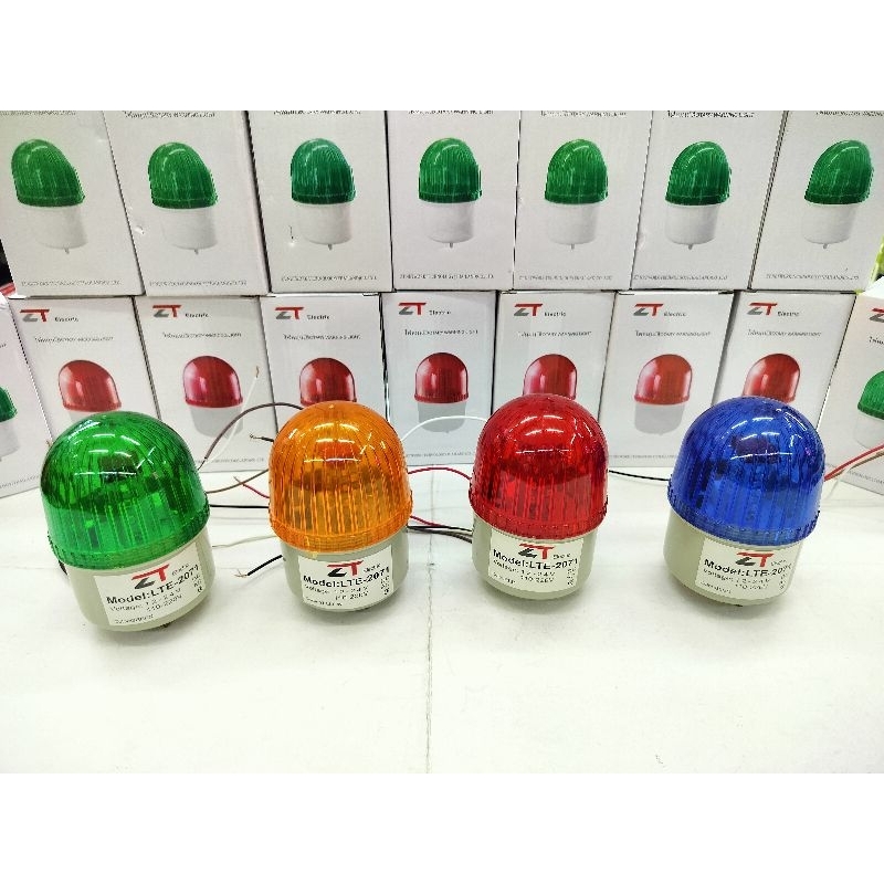ZT ไฟไซเรนท์ ไฟฉุกเฉิน ไฟบอกสัญญาณแบบ LED 12V 24V 110V 220V ไฟหมุน Rotary warning light ไฟเตือน ...