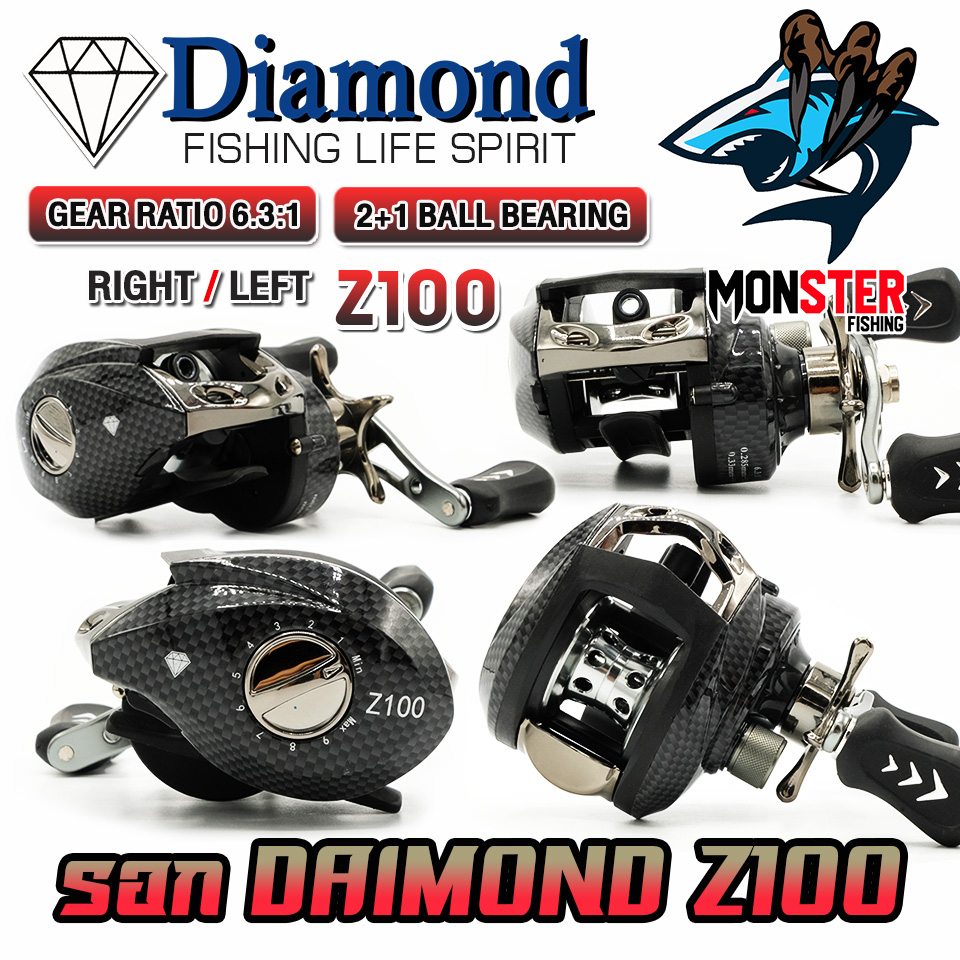 รอกหยดน้ำ DIAMOND Z100 FISHING LIFE SPIRIT (มีทั้งหมุนซ้ายและหมุนขวา ...