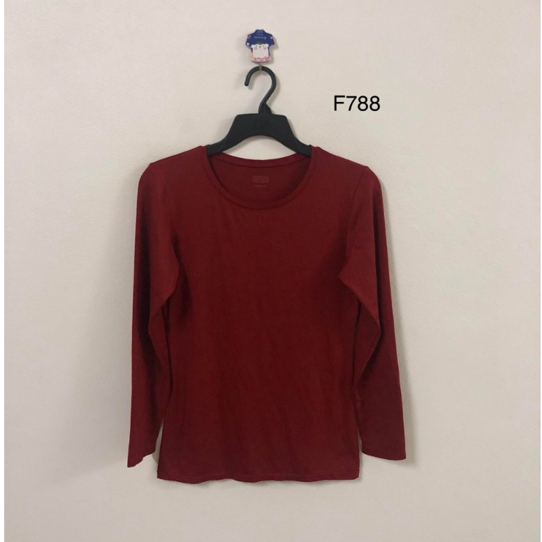 L(ญ) Heattech (F788) แบรนด์ uniqlo ยูนิโคล่ คอกลม | Shopee Thailand