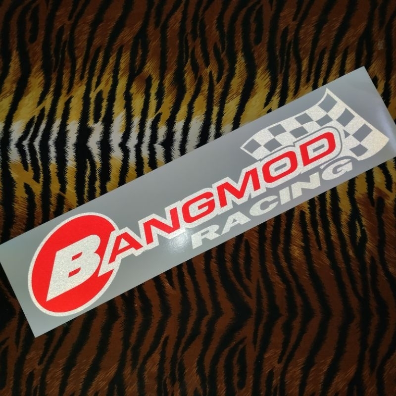 สติ๊กเกอร์สะท้องแสง3M BANGMOD RACING (บางมด เรซซิ่ง) ขนาด 6.5x 28 ซม. ผลิตจากสติ๊กเกอร์ 3m แท้ ...